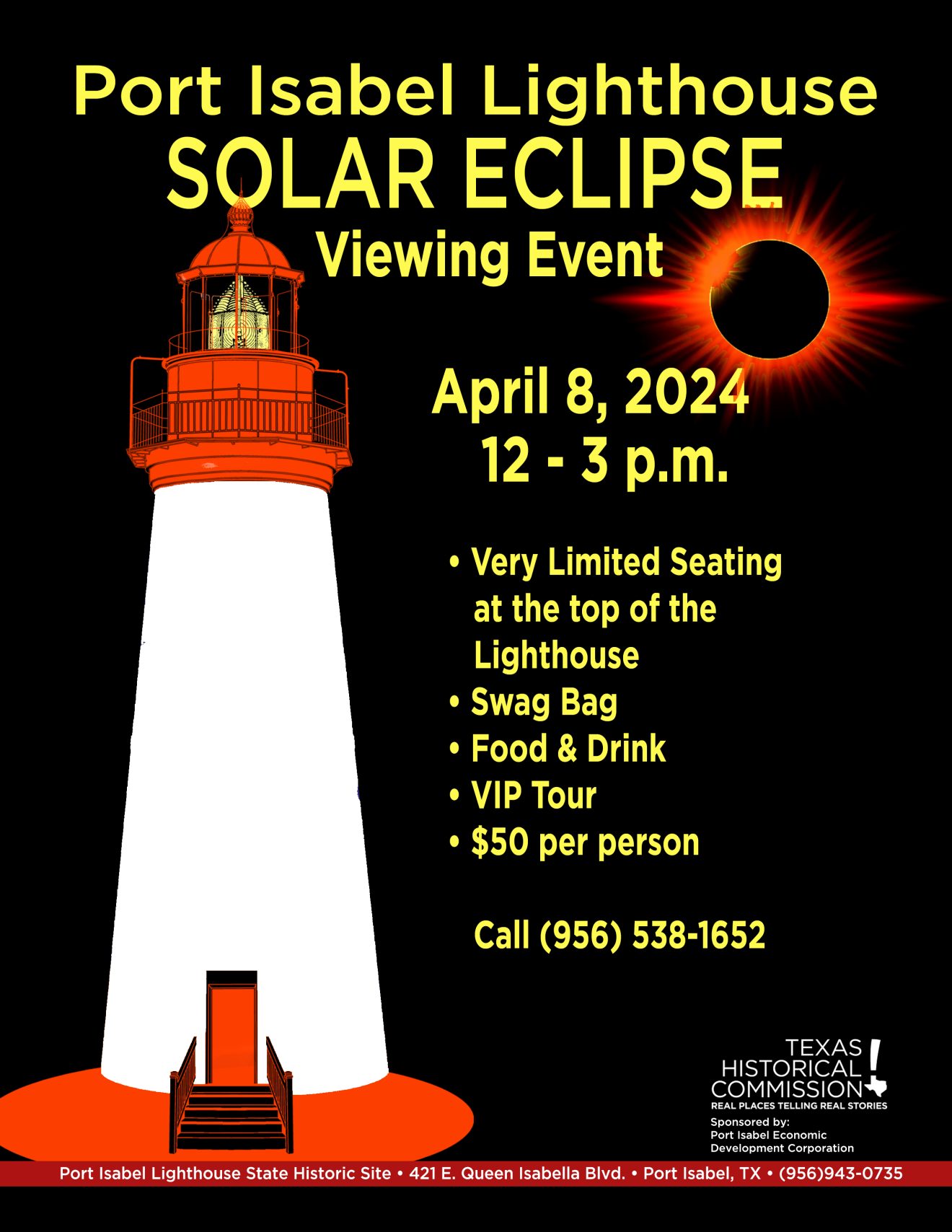 Solar Eclipse Viewing Event 4/8/24 - Port Isabel, Texas